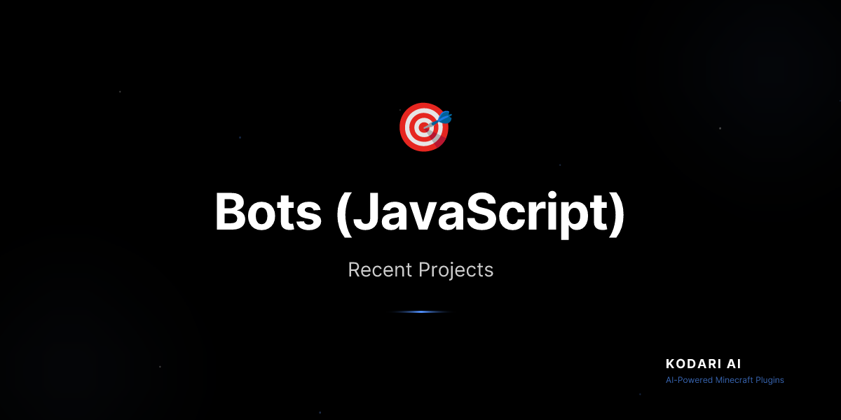 Recent Bots (JavaScript) | Kodari AI